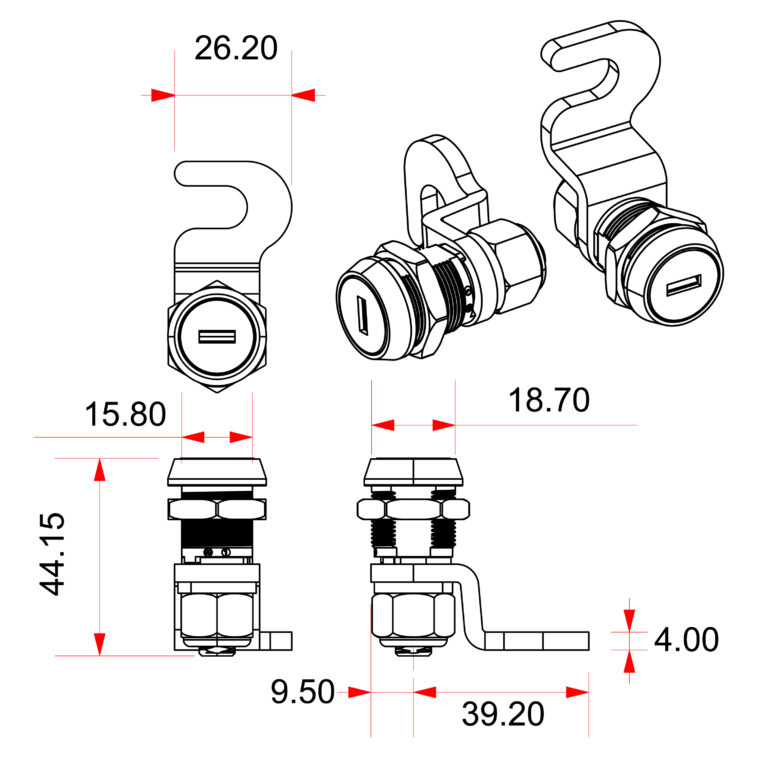 Replacement Mailbox Lock and Key for Mail Boss Locking Mailboxes - Mailboss Replacement Mailbox Lock and Key for Mail Boss Locking Mailboxes - Mailboss