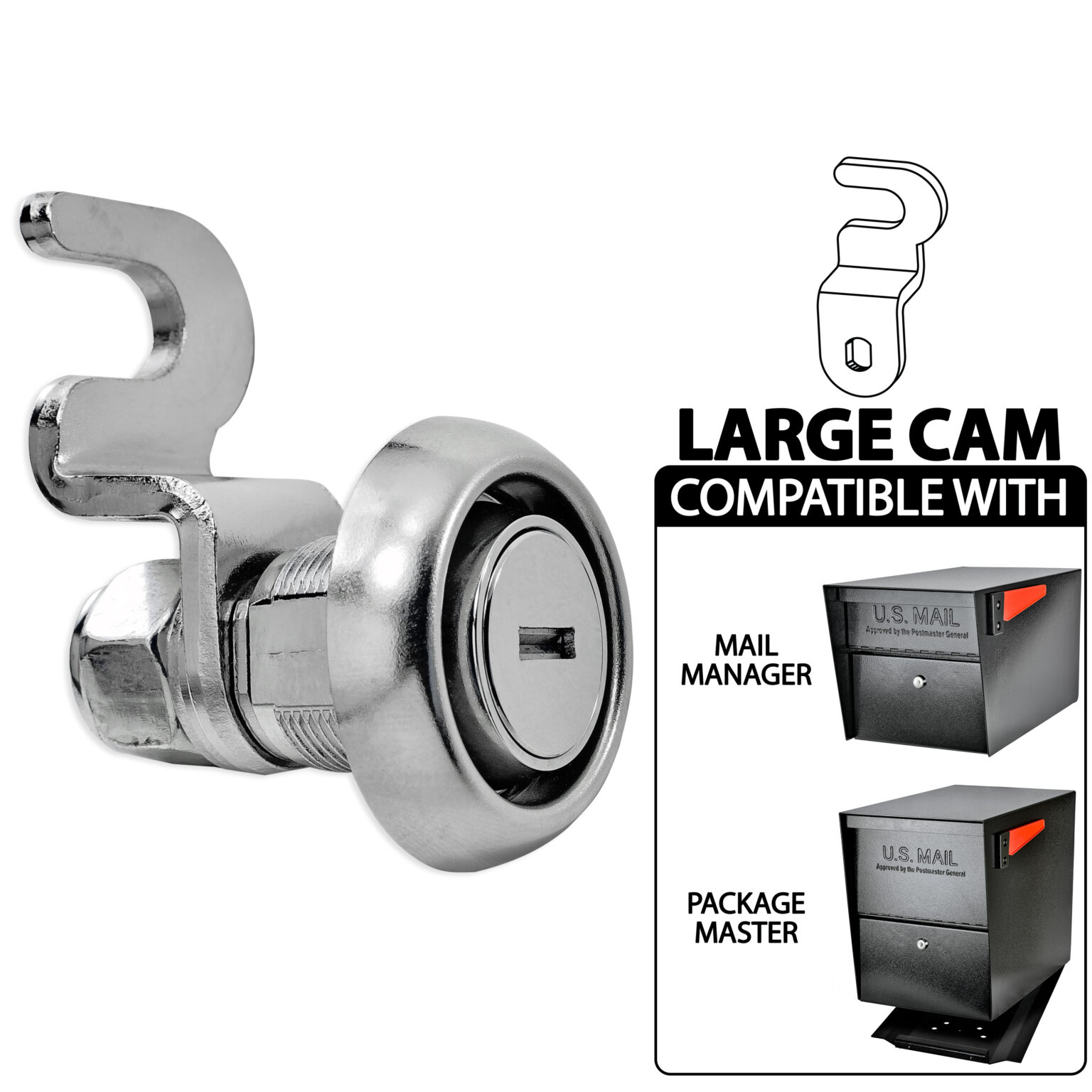 Replacement Mailbox Lock and Key for Mail Boss Locking Mailboxes - Mailboss