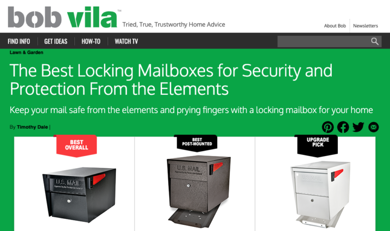 Mail Boss Scores top ranks in Bob Villa's "Best Locking Mailboxes 2024" for the Fourth year in a ...