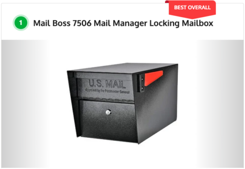 Mail Boss Scores top ranks in Bob Villa's "Best Locking Mailboxes 2024" for the Fourth year in a ...